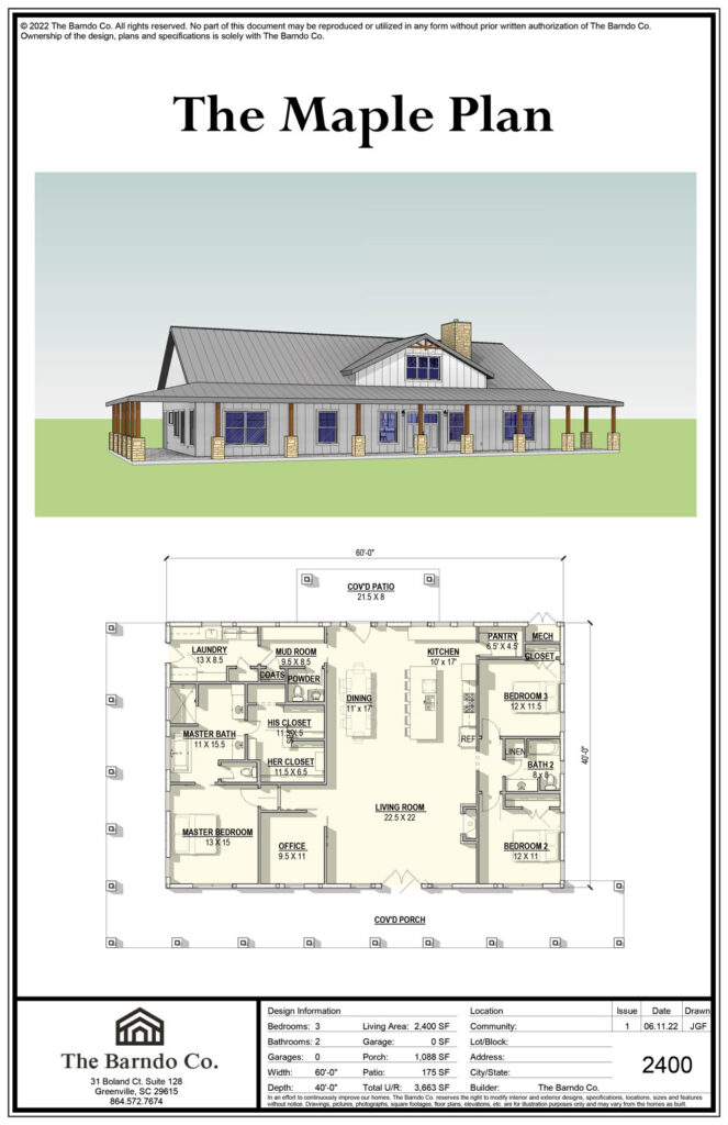 40x60 Barndominium Floor Plans With Shop and Pictures
